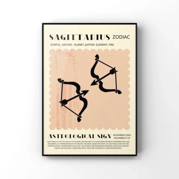 Triad Art & Design | Art | Sagittarius Zodiac Poster Horoscope ...